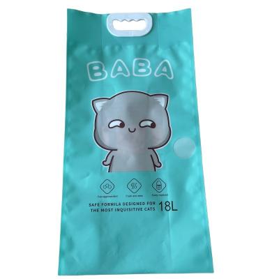 China PE Material Cat Litter Bag with Handle and Zip Lock Your Feline Friend's Best Choice for sale