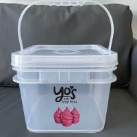 China IML Printed Plastic Bucket for Snacks and Chocolate Biscuits GAP/ISO/FDA Certified for sale