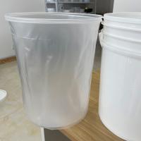 China Rectangle Plastic Pail 20Liter Heavy duty without tear Liner in White for pet food for sale