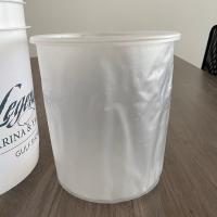China Rectangle Plastic Pail 20Liter Heavy duty without tear Liner in White for pet food for sale