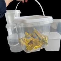 China Supply Plastic Bucket 1L 2L 3L 5L Clear Square Pail for Drink Printing Heat Transfer for sale