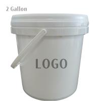 China Secure Pet Food Storage 2 Gallon 8L White Plastic Bucket with Lid and Tamper Proof Seal for sale