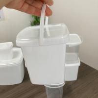 China IML Printing 500ml 1L Plastic Square Pail Plastic Bucket for Food Certificate FDA for sale