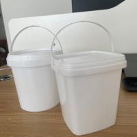 China Silk Screen/Heat Transfer/IML Printing Square Plastic Pail for Candy and Biscuits for sale