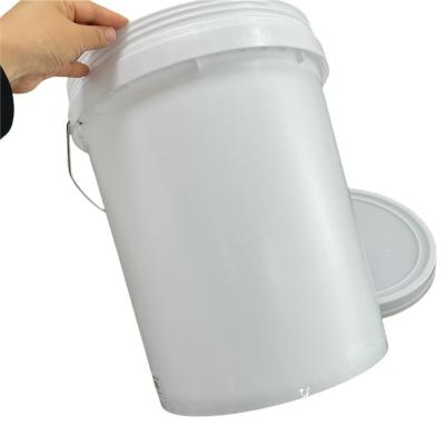 China Sale 20L Round Plastic Bucket with Screw Lid Printing Silk Screem/Heat Transfer/IML for sale