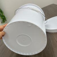 China Sale 20L Round Plastic Bucket with Screw Lid Printing Silk Screem/Heat Transfer/IML for sale