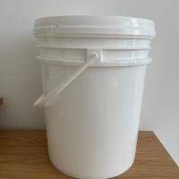 China White Round 20L 5 Gallon Plastic Pail with Lid Printing Silk Screen/Heat Transfer/IML for sale