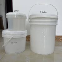 China White Round 20L 5 Gallon Plastic Pail with Lid Printing Silk Screen/Heat Transfer/IML for sale