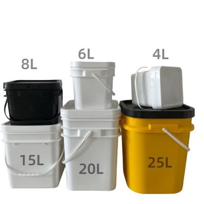 China 1L 2.5L 2L 3L 4L 5L 10L 18L 20L 5 Gallon Plastic Buckets with 1.0 to 2.5 MM Thickness for sale