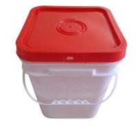 China Food Grade Safe Paint Popcorn White Plastic Buckets with Lids Customize 2L 5L 10L 20L 25L for sale