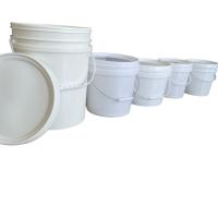 China 1L 2L 5L PP Packaging Container Plastic Drum Seal Paint Pail Buckets with Handle Lids for sale