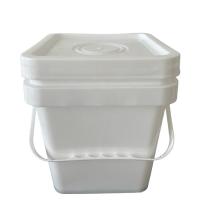 China Food Grade Square Plastic Bucket with Lid and Printed Design Certificate GAP/ISO/FDA for sale