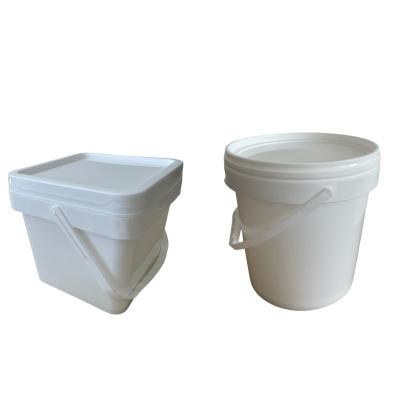 China Round or Square 10 Liter HDPE Plastic Pail Durable and Sturdy 1.0-2.5 MM Thickness for sale