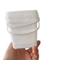 China Drink 500ml 1L 2L 3L 5L White Plastic Buckets with Heat Transfer and Silk Screen Print for sale