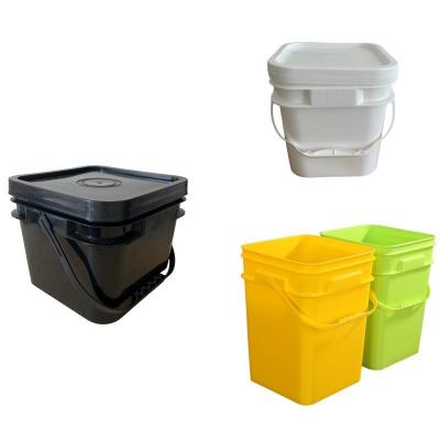 China Plastic Pail Transparent Clear Food Grade Plastic 1 to 20L Milk Plastic Buckets with Lids for sale