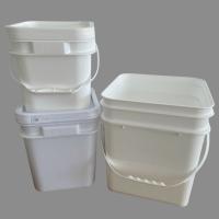 China 5L 6L 8L 10L 15L 18L 20L Pail PP Material Black Plastic Square Bucket Tool Customize for sale