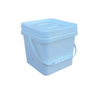 China Customizable 8L Square Plastic Bucket for Packaging 2 Gallon Square Pail in Yellow for sale