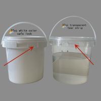 China Plastic White Color Popcorn Bucket with Easy-Opening Handle and Lid 1-5 Gallon Capacity for sale