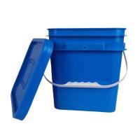 China Square Plastic Bucket Clear White 32 Oz- 6.5 Gallon for Long-Lasting Pet Food Storage for sale