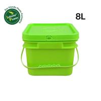 China Square Plastic Bucket Clear White 32 Oz- 6.5 Gallon for Long-Lasting Pet Food Storage for sale