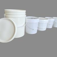 China 10L 12L 16L 18L 20L 25L White Color Rectangle Plastic Bucket with Lid from Qingdao for sale