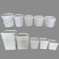 China 10L 12L 16L 18L 20L 25L White Color Rectangle Plastic Bucket with Lid from Qingdao for sale