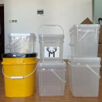 China 1L-25L Square Colour Buckets with Handle Certified by GAP/ISO/FDA and Leak Proof for sale