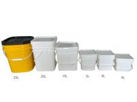 China Pet Food 5L 6L 8L 10L Square Plastic Bucket with Lid Recycle for sale