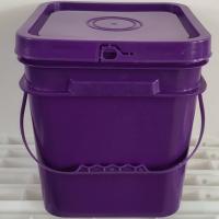 China Square Plastic Bucket for Cat Litter Container 5L 6L 8L 12.5L 15L Leak Proof Design for sale