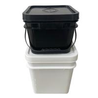 China 5L Square Pail with Easy Open and Close Lid Made of Polypropylene Printing Heat Transfer for sale