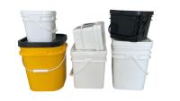 China 5L Square Pail with Easy Open and Close Lid Made of Polypropylene Printing Heat Transfer for sale