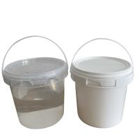 China Easy-Opening Transparent White 1L 2L 5L Food Grade Plastic Buckets with Lid and Handle for sale