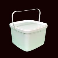 China Round or Square Pail Customize 3L Square Plastic Bucket with Easy Open and Close Lid for sale