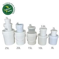 China Round Food Grade Plastic Pail with IML Printing and Customizable Options for sale