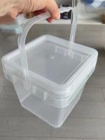 China Square Plastic Pail with Lid Custom Color Printing Heat Transfer Thickness 1.0-2.5MM for sale