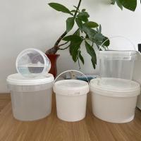 China 500ml Round PP Plastic Bucket with Lid and Handle for Peanut Butter Storage Container for sale