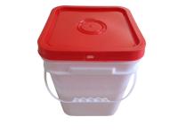 China Polypropylene/HDPE 1L 2L 3L 4L 5L 7L 8L 10L Square Buckets With Lid Tool for Benefit for sale