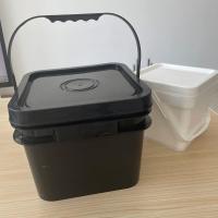 China 2 Gallon Square Plastic Bucket with Lid and Handle GAP/ISO/FDA Certified Bucket for sale
