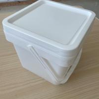 China 5 Gallon 6 Gallon 7 Gallon Square Plastic Buckets with Handle Food Grade Polypropylene for sale