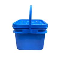 China 8L 2 Gallon Square Bucket with Lid Made of Durable and Impact-Resistant PP Material for sale