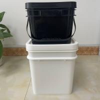 China Red 2 Gallon Square Bucket Transparent Plastic Bucket with GAP/ISO/FDA Certificate 8L for sale