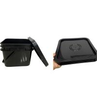 China Red 2 Gallon Square Bucket Transparent Plastic Bucket with GAP/ISO/FDA Certificate 8L for sale