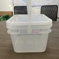 China Red 2 Gallon Square Bucket Transparent Plastic Bucket with GAP/ISO/FDA Certificate 8L for sale