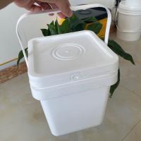 China Square White Plastic Bucket Thickness 1.0-2.5 MM Designed for Industrial Applications for sale