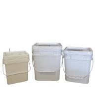 China Food Grade 10 Liter Square Plastic Pail with Colorful Finish and HDPE Material for sale