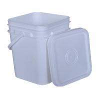 China Food Grade 10 Liter Square Plastic Pail with Colorful Finish and HDPE Material for sale