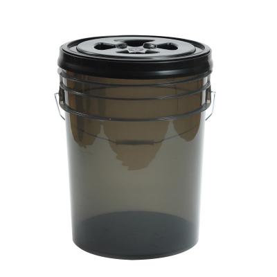 China Gravure Printed 25L Plastic Pail with Lid Durable and Customizable for sale