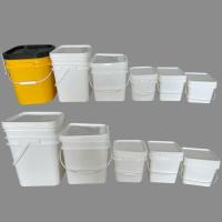 China Convenient Square Plastic Bucket with Lid and Handle 1L 2L 3L 4L 5L 6L 7L 8L 9L 10L for sale