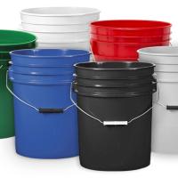 China Black Plastic Bucket for Construction Epoxy HDPE Bucket Durable and Long-Lasting Design for sale