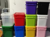 China 10KG 10 Liter Square Bucket Plastic Pail for Drink Silk Screen/Heat Transfer/IML Printing for sale